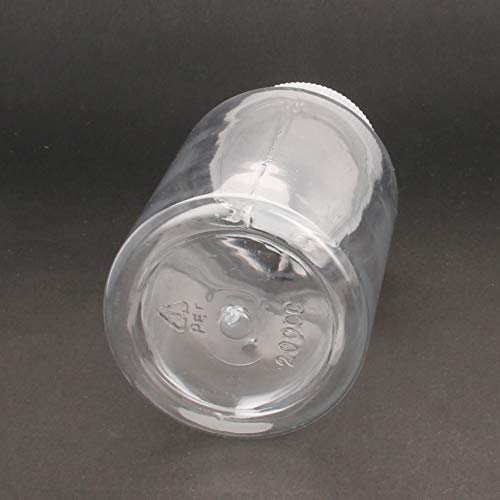 Othmro 20Pcs 200ml Plastic Bottles, Lab Cylindrical Chemical Reagent Bottle, Wide Mouth Laboratory Reagent Polyethylene Bottle, Sample Sealing Liquid Storage Container for Food Store White