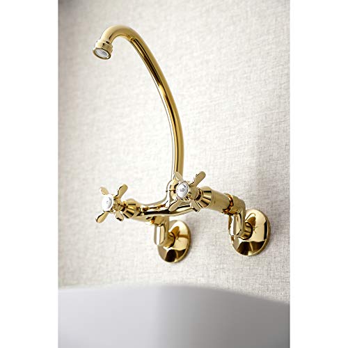 Kingston Brass KS114PB Essex Kitchen Faucet, Polished Brass