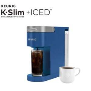 Keurig K-Slim + ICED Single Serve Coffee Maker, Brews 8 to 12oz. Cups, Blue