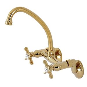 kingston brass ks114pb essex kitchen faucet, polished brass