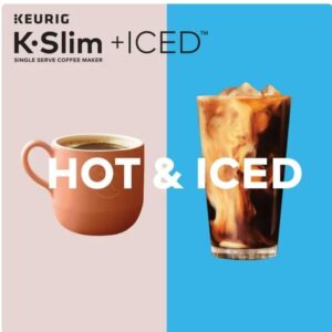 Keurig K-Slim + ICED Single Serve Coffee Maker, Brews 8 to 12oz. Cups, Blue