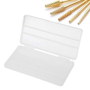 30 Holes Storage Box, Nail Art Drill Bits Storage Box Manicure Drill Bits Container Holder Display Case Organizer