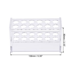 uxcell Acrylic Test Tube Holder Lab Stand Rack 2x6 Wells for 10ml Centrifuge Tubes Clear