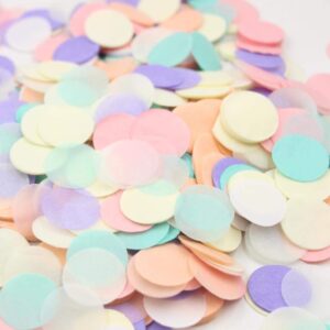 mybbshower 1 inch pastel tissue paper table confetti dots for baby shower gender reveal birthday party decorations 2 oz