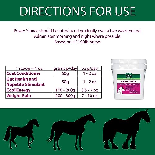 Stance Power Powdered Coconut Oil Horse Supplement - May Support Coat Condition, Digestive Health and Stamina, GMO & Sugar Free - 15 lb