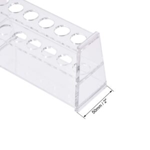 uxcell Acrylic Test Tube Holder Rack 6 Wells for 10ml Centrifuge Tubes Clear