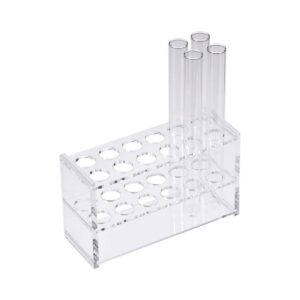 uxcell Acrylic Test Tube Holder Lab Stand Rack 2x6 Wells for 10ml Centrifuge Tubes Clear