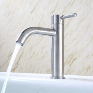 Vanity Faucet Single Hole Waterfall Faucet Water Tap Bathroom Accessories Mixer Tap Bathroom Waterfall Bathroom Faucet Waterfall Bath Taps Kitchen to Rotate Single Handle Metal