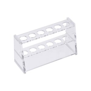 uxcell acrylic test tube holder rack 6 wells for 10ml centrifuge tubes clear