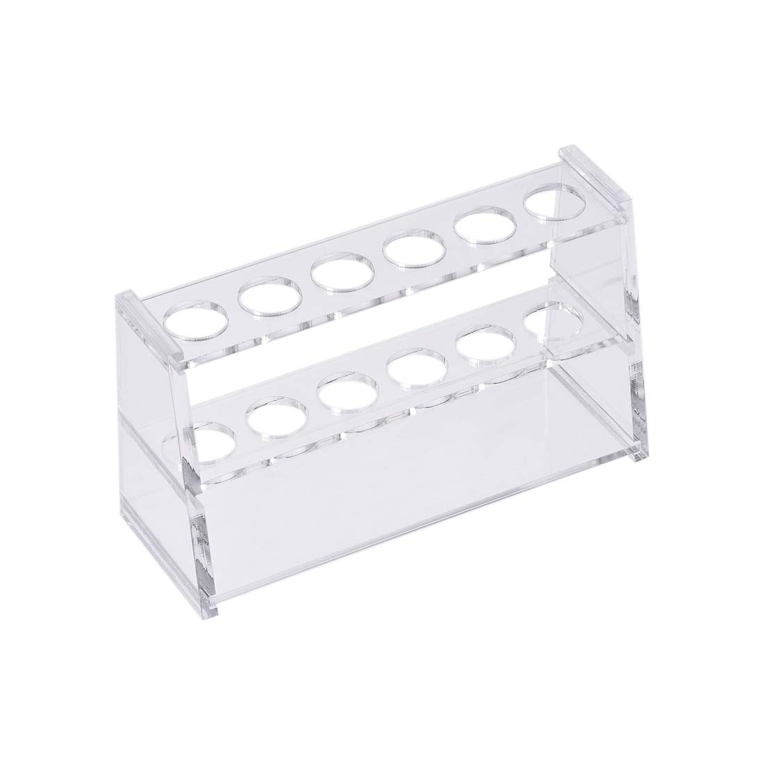 uxcell Acrylic Test Tube Holder Rack 6 Wells for 10ml Centrifuge Tubes Clear