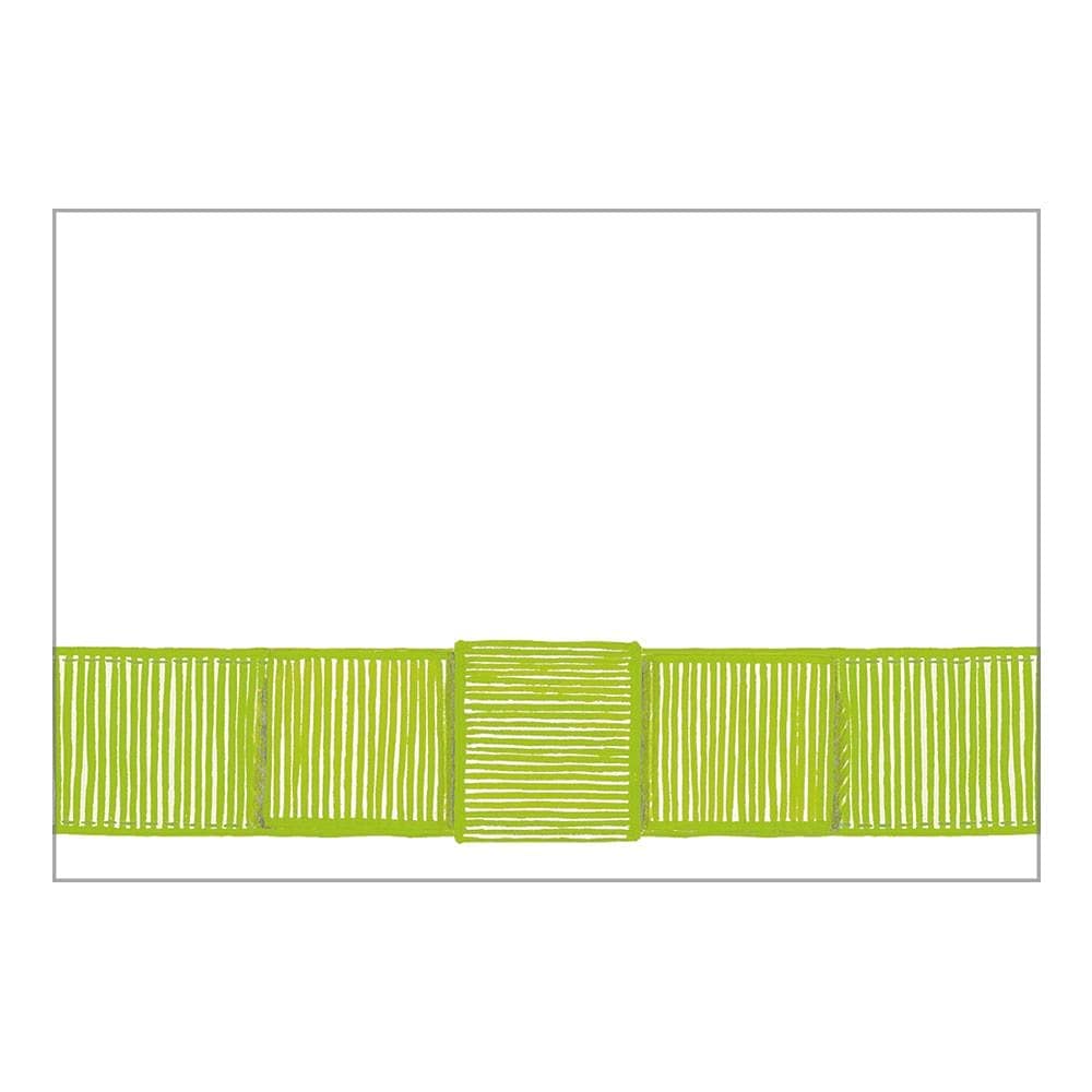 Caspari Ribbon Border Place Cards in Green - Set of 40