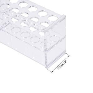 uxcell Acrylic Test Tube Holder Lab Stand Rack 2x6 Wells for 10ml Centrifuge Tubes Clear