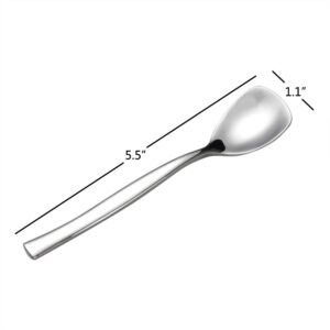 Qskely 12-Piece Stainless Steel Ice Cream Spoons, Yogurt Spoon