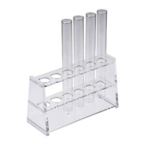 uxcell Acrylic Test Tube Holder Rack 6 Wells for 10ml Centrifuge Tubes Clear