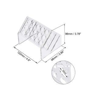 uxcell Slant Rack Acrylic Test Tube Holder 15 Wells for 10ml/15ml Centrifuge Tubes Clear