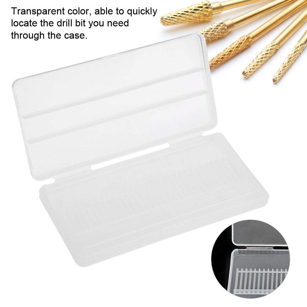 30 Holes Storage Box, Nail Art Drill Bits Storage Box Manicure Drill Bits Container Holder Display Case Organizer