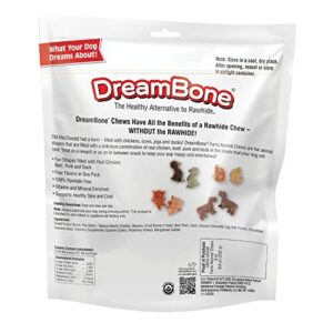 DreamBone Farm Animal Chews, Rawhide Free Dog Chews Made with Real Meat and Vegetables, 6 Count