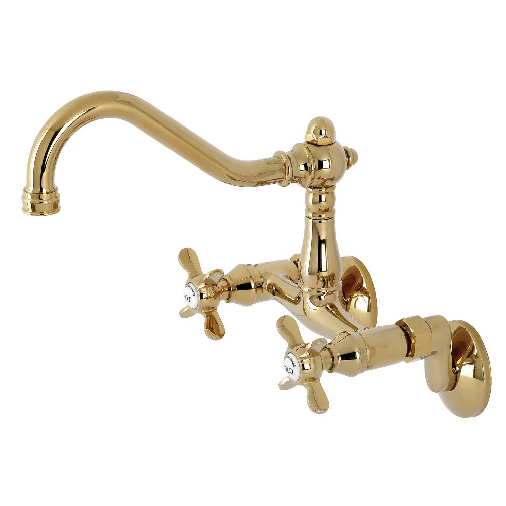 Kingston Brass KS3222BEX Essex Kitchen Faucet, Polished Brass