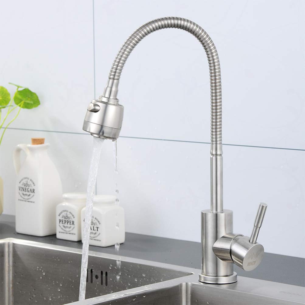 Bathtub Faucet Metal Kitchen Faucet Bathroom Spigot Single Handle Water Tap Kitchen Water Faucet Down Kitchen Faucet Kitchen Water Tap Kitchen Tap Stainless Steel Sink