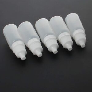 Othmro 30Pcs 0.34oz/10ml White Translucent Plastic Portable Liquid Dropper Bottles Empty Squeezable Eye Liquid Dropper Bottles Containers with Caps