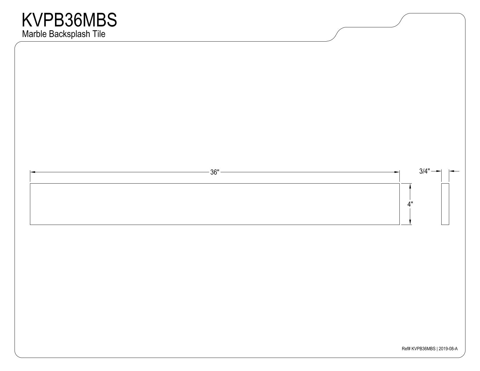 Kingston Brass Fauceture KVPB36MBS Templeton 36 in. Carrara Marble Vanity Top Backsplash, Carrara White