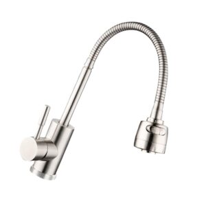 Bathtub Faucet Metal Kitchen Faucet Bathroom Spigot Single Handle Water Tap Kitchen Water Faucet Down Kitchen Faucet Kitchen Water Tap Kitchen Tap Stainless Steel Sink