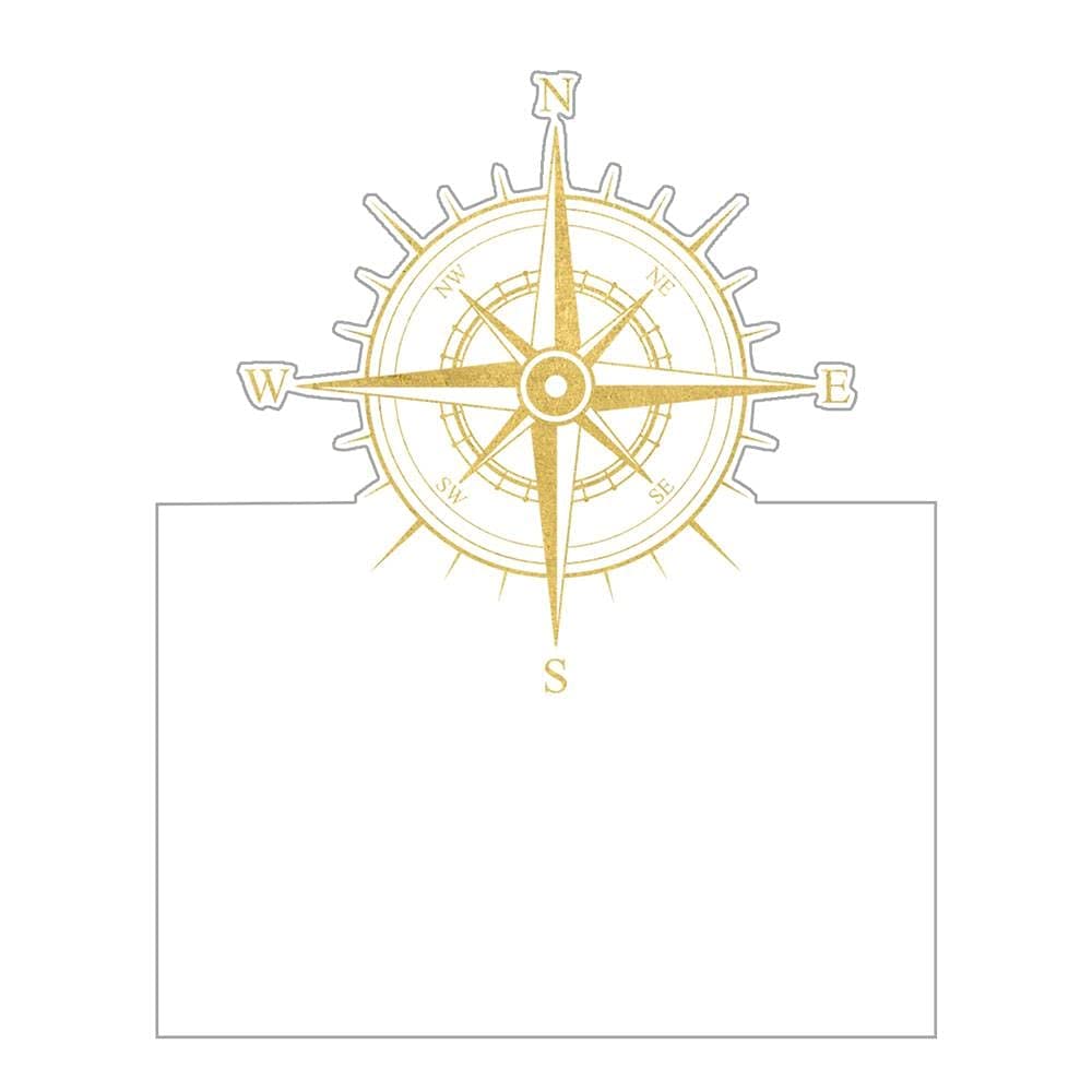 Caspari Weigh Anchor Die-Cut Place Cards - 8 Per Package