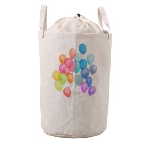 lifecustomize large laundry hamper basket colorful balloons clothing storage bins boxes toy organizer foldable waterproof nursery hamper with handles