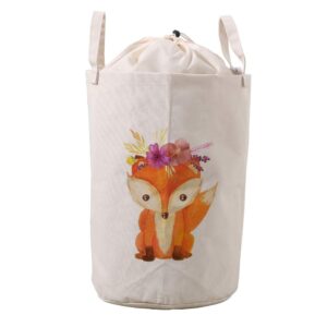 lifecustomize large laundry hamper basket lovely baby fox clothing storage bins boxes organizer foldable waterproof nursery hamper with handles