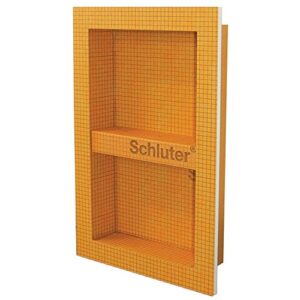 schluter kerdi-board-sn prefabricated shower niche - waterproof with adjustable shelf, easy installation - 12" x 20" - kb12sn305508a1