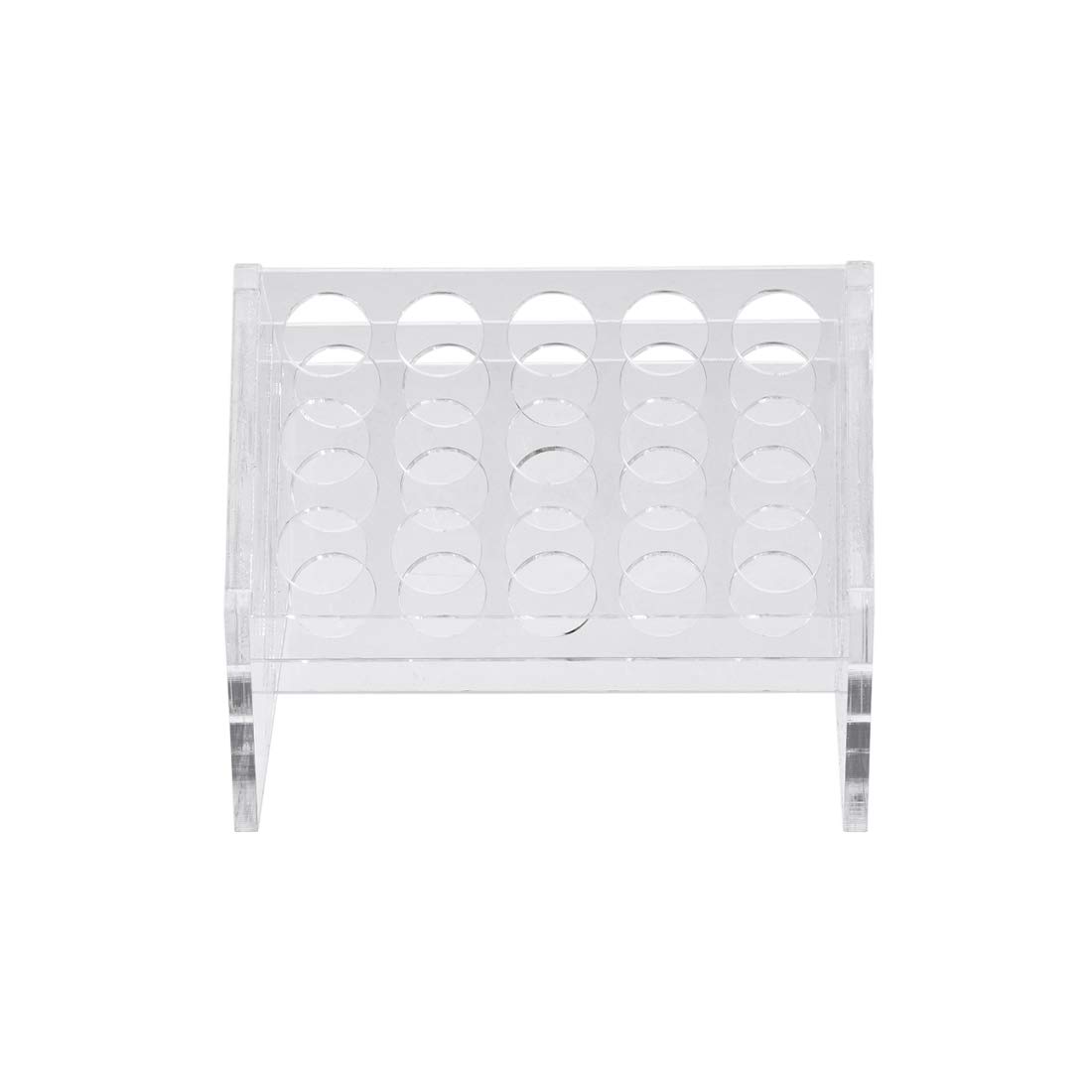 uxcell Slant Rack Acrylic Test Tube Holder 15 Wells for 10ml/15ml Centrifuge Tubes Clear