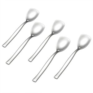 qskely 12-piece stainless steel ice cream spoons, yogurt spoon