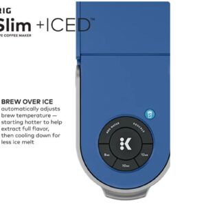 Keurig K-Slim + ICED Single Serve Coffee Maker, Brews 8 to 12oz. Cups, Blue