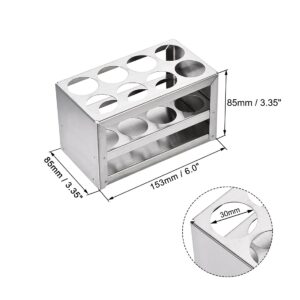 uxcell 304 Stainless Steel Test Tube Holder Lab Stand Rack 8 Hole 3 Layer for 26-30mm Tubes