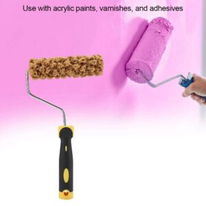 Maxmartt Texture Paint Rollers, 6" Texture Pattern Paint Roller Brush with Handle Decorate for Wall Painting Tool Texture Sponge Paint Roller Decor Art Painting Roller for Home Wall