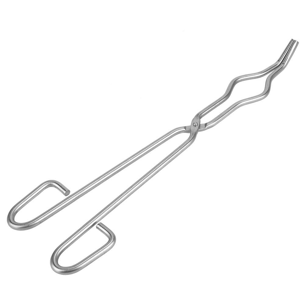 Crucible Tongs for Laboratory Stainless Steel Professional Crucible Forceps Clamp Beaker Holder Pliers(400mm)