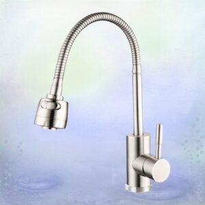 Bathtub Faucet Metal Kitchen Faucet Bathroom Spigot Single Handle Water Tap Kitchen Water Faucet Down Kitchen Faucet Kitchen Water Tap Kitchen Tap Stainless Steel Sink