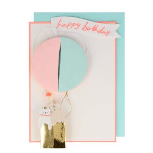 Meri Meri Air Balloon Honeycomb Birthday Card (Pack of 1)