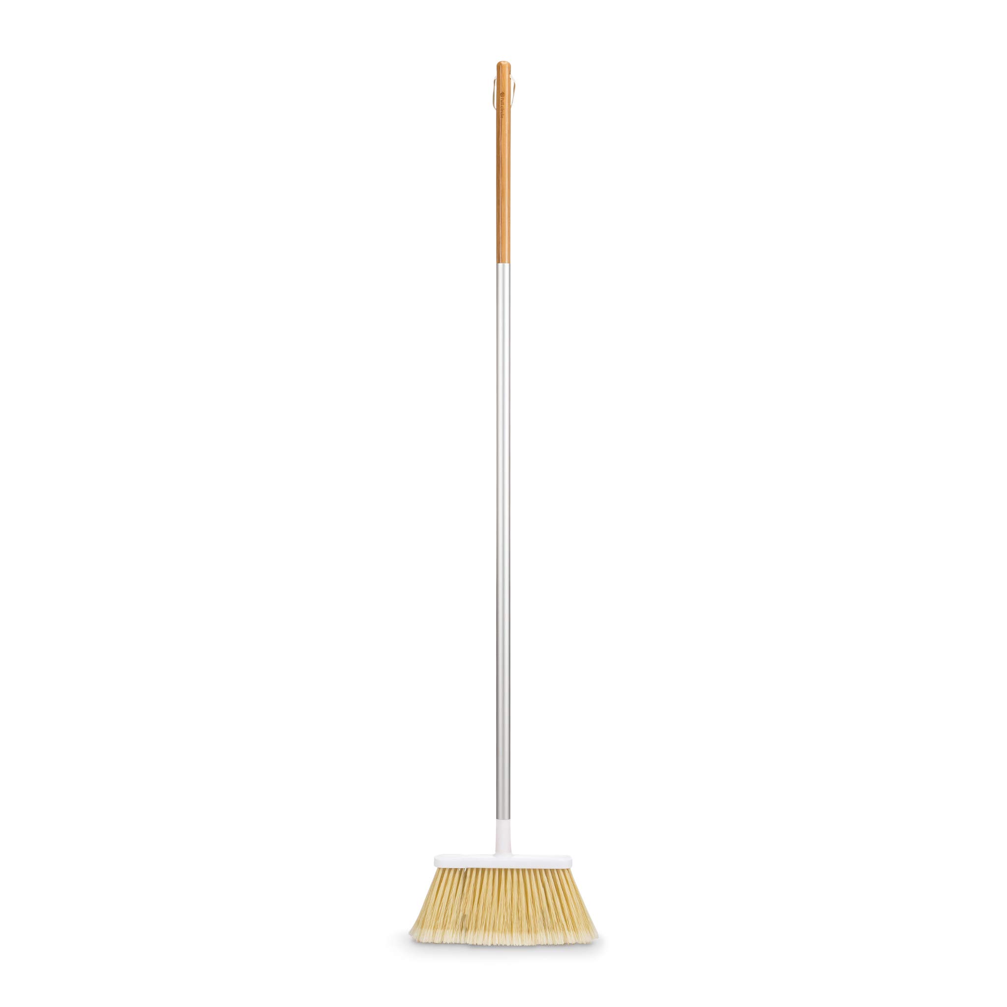 Full Circle Service Bamboo Broom, White