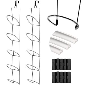 livememory hanging hat rack, wig rack wigs holder hanger wigs storage for door, wall, closet, bathroom, 10pack (black)