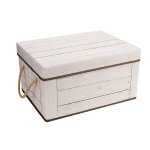 livememory memory box for keepsake, decorative storage box with lids and handles - l15.7 x w11.8 x h7.9 inches (not made of wood)