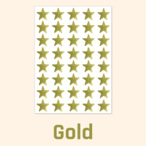 1000 Pack, Gold Foil Star Metallic Stickers, 0.6" Diameter