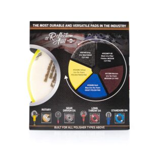 The Rag Company - Buff and Shine Reflection Artist Complete 6" Buffing Kit - Combination of Five Pads, URO line, Easy to Use Combo