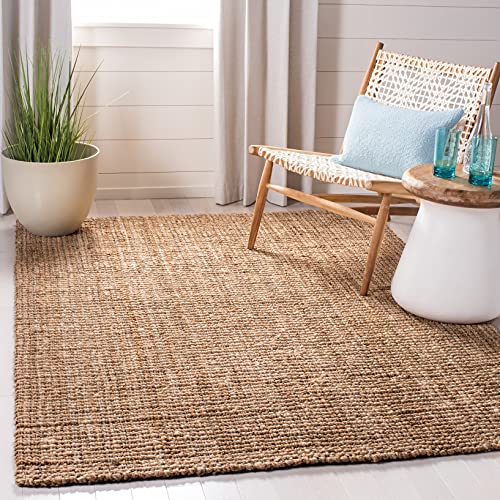 MARTHA STEWART x SAFAVIEH 5' x 7' Natural MSR9551A Handmade Farmhouse Jute Area Rug