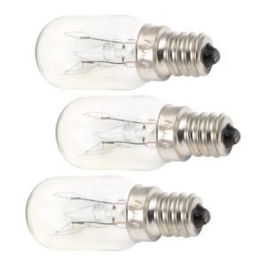 Othmro 3Pcs Light Bulbs 110-130V 10W Heat Resistant Bulbs E12, 2700K Warmwhite Incandescent Light Bulb Appliance Replacement, Incandescent for Refrigerator