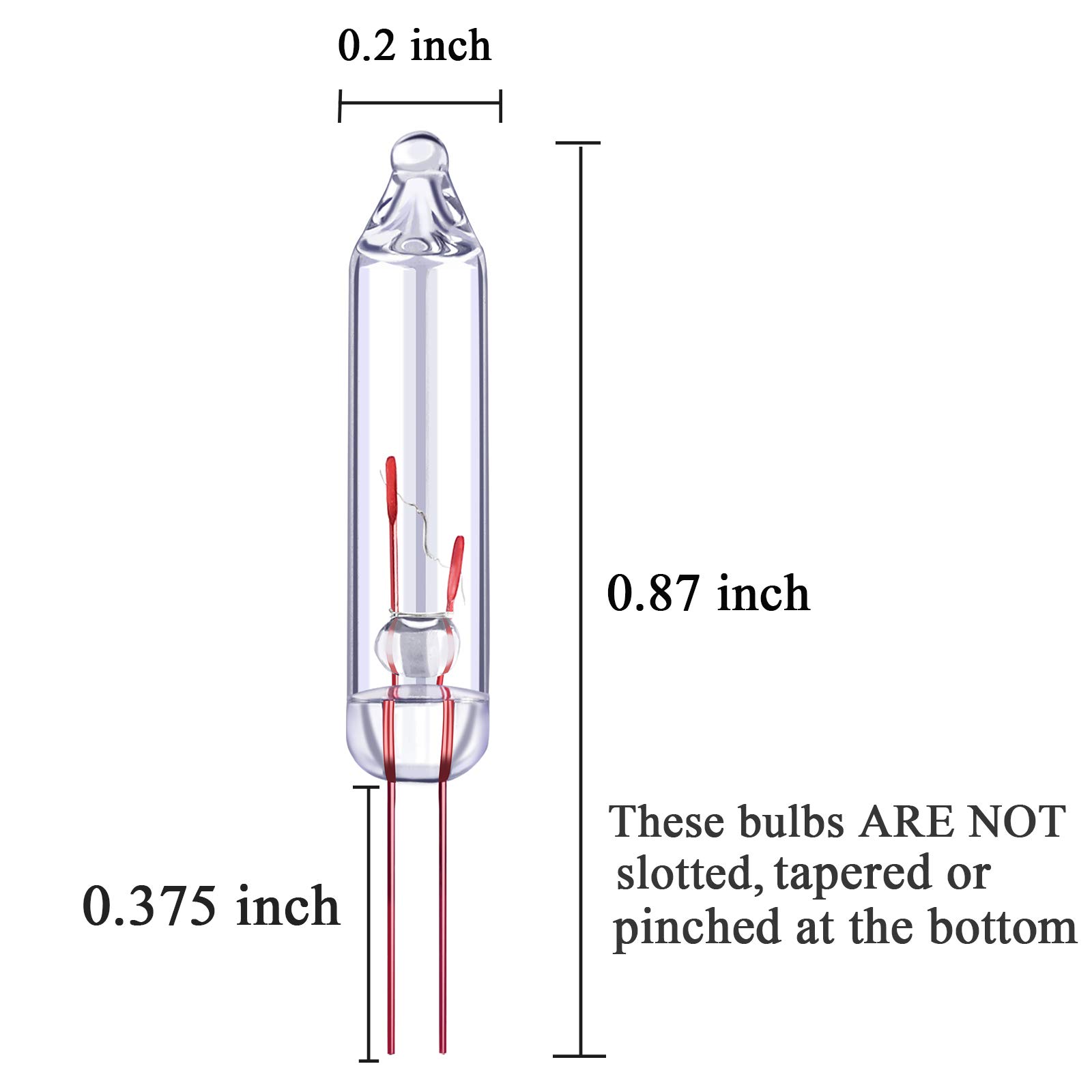 Ruisita 480 Pieces Clear Mini Christmas 2.5 Volt Replacement Light Bulbs for Christmas Trees Decorative Light