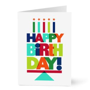 hallmark business (25 pack) birthday cards (happy birthday letter cake) for employees