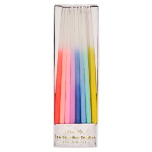 meri meri rainbow dipped tapered candles