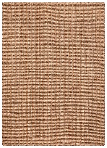 MARTHA STEWART x SAFAVIEH 5' x 7' Natural MSR9551A Handmade Farmhouse Jute Area Rug