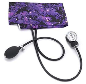 prestige medical premium adult aneroid sphygmomanometer, galaxy purple